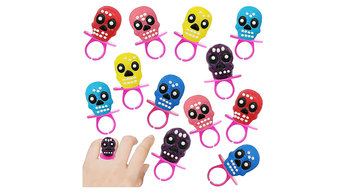 Fruidles Halloween Skull Candy Rings – Fun Party Favors & Treats