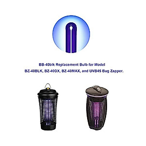 Dichroma BB-40blk 40W Black Light Replacement Bulb for Black Flag Model BZ-40BLK, BZ-40DX, BZ-40MAX, and Stinger Model B4045-4 UVB45 Bug Zapper, 2 Pack