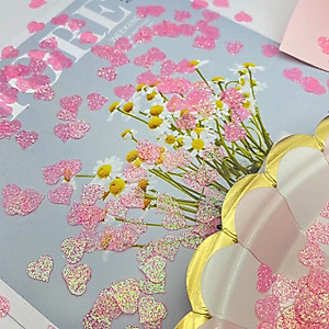 2500pcs Love Heart Shaped Glitter Confetti for Valentine's Day, Anniversary, Birthday, Wedding, Bridal Shower & Baby Shower Parties Decorations (Red)