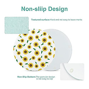 Sunflower Flowers Cutting Board Tempered Glass Chopping Board for Kitchen Hotel
