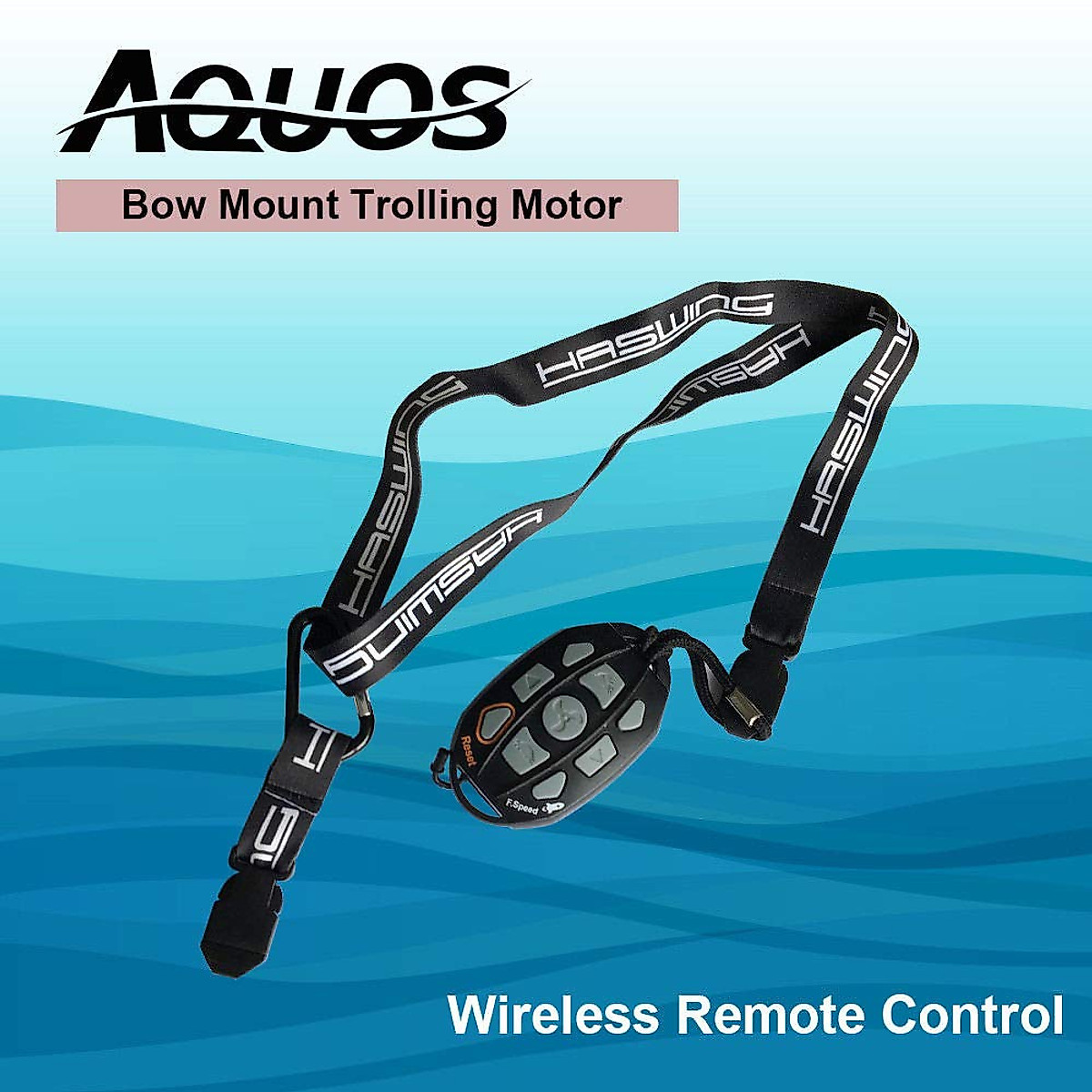 AQUOS Haswing Bow Mount Trolling Motor Remote Control for 12V 55LBS or 24V 80LBS Trolling Motor