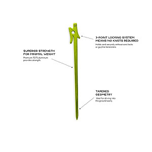 Nemo Airpin Tent Stakes, Set of 4