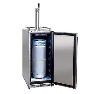 Kegco HK-15-SS Beer Kegerator, 1 Tap, Stainless Steel