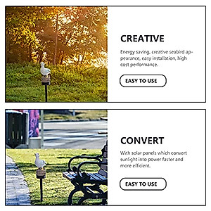 balacoo Solar Lights Decoration Lights Outdoor Outdoor Lights Seabird Landscape Lights Led Pathway Lights Home Garden Outdoor Pathway Decor LED Spotlight Outdoor Decor