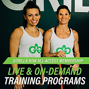 Lite Gorilla Bow Portable Home Gym Resistance Bands and Bar System for Travel, Fitness, Weightlifting and Exercise Kit, Full Body Workout Equipment Set (Lite Bow, Black, Base Bundle)