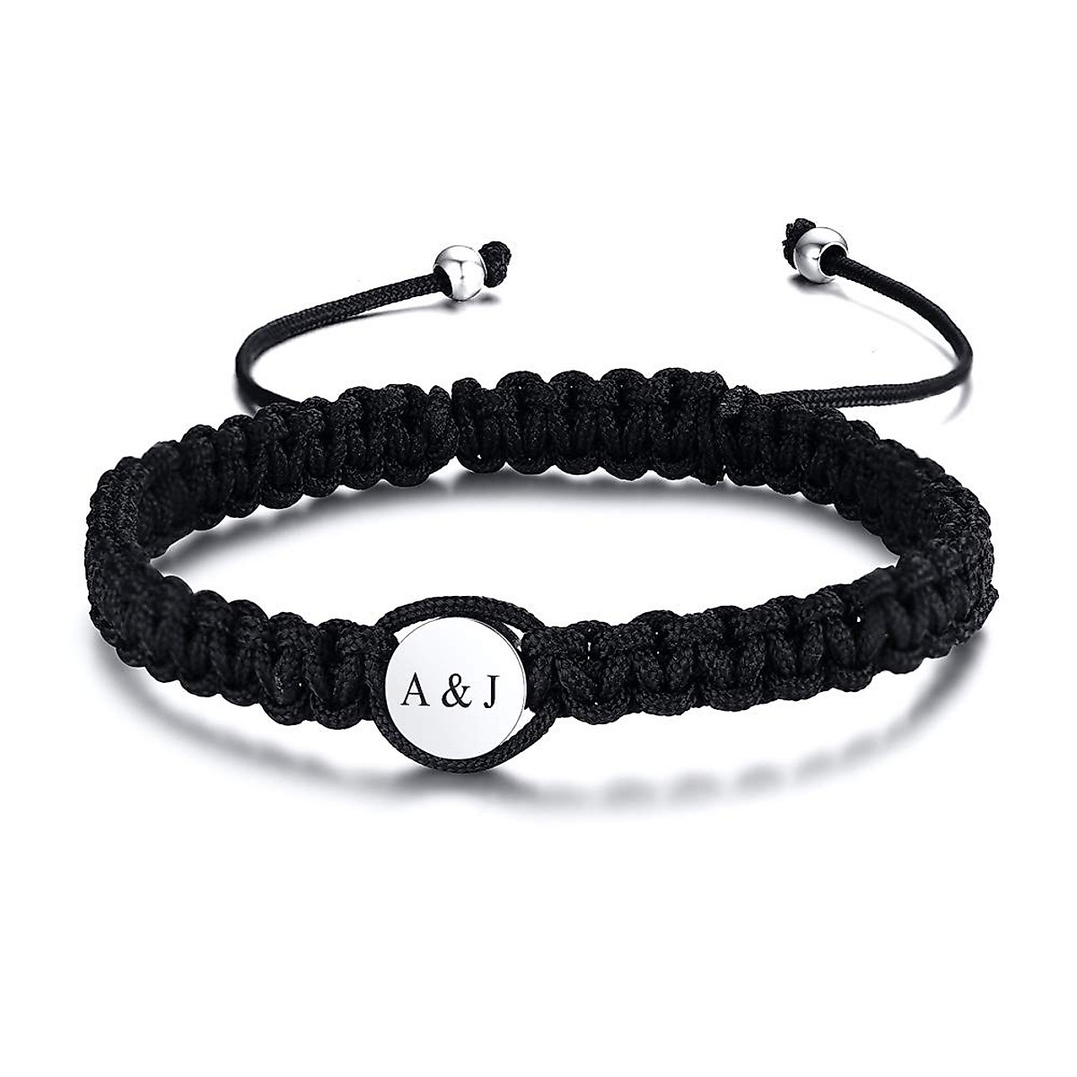 MEALGUET 1-5 Pcs Personalized Alphabet Initial Bracelet Simple Handmade Braided Macrame Bracelet Friendship bracelet Couple Bracelet BFF Gift Customized Gift, gift Idea for Him Her