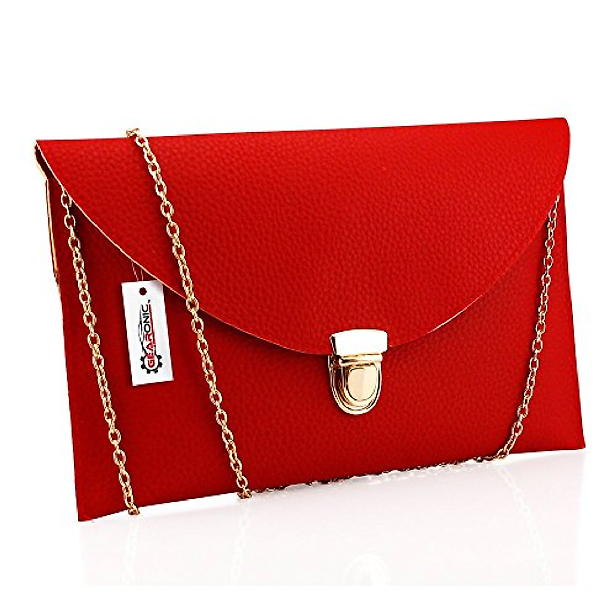 GEARONIC TM Fashion Designer Women Handbag Tote Bag PU Leather Shoulder Ladies Girls Purse Teens For Beach Travel Work Evening Day School Red