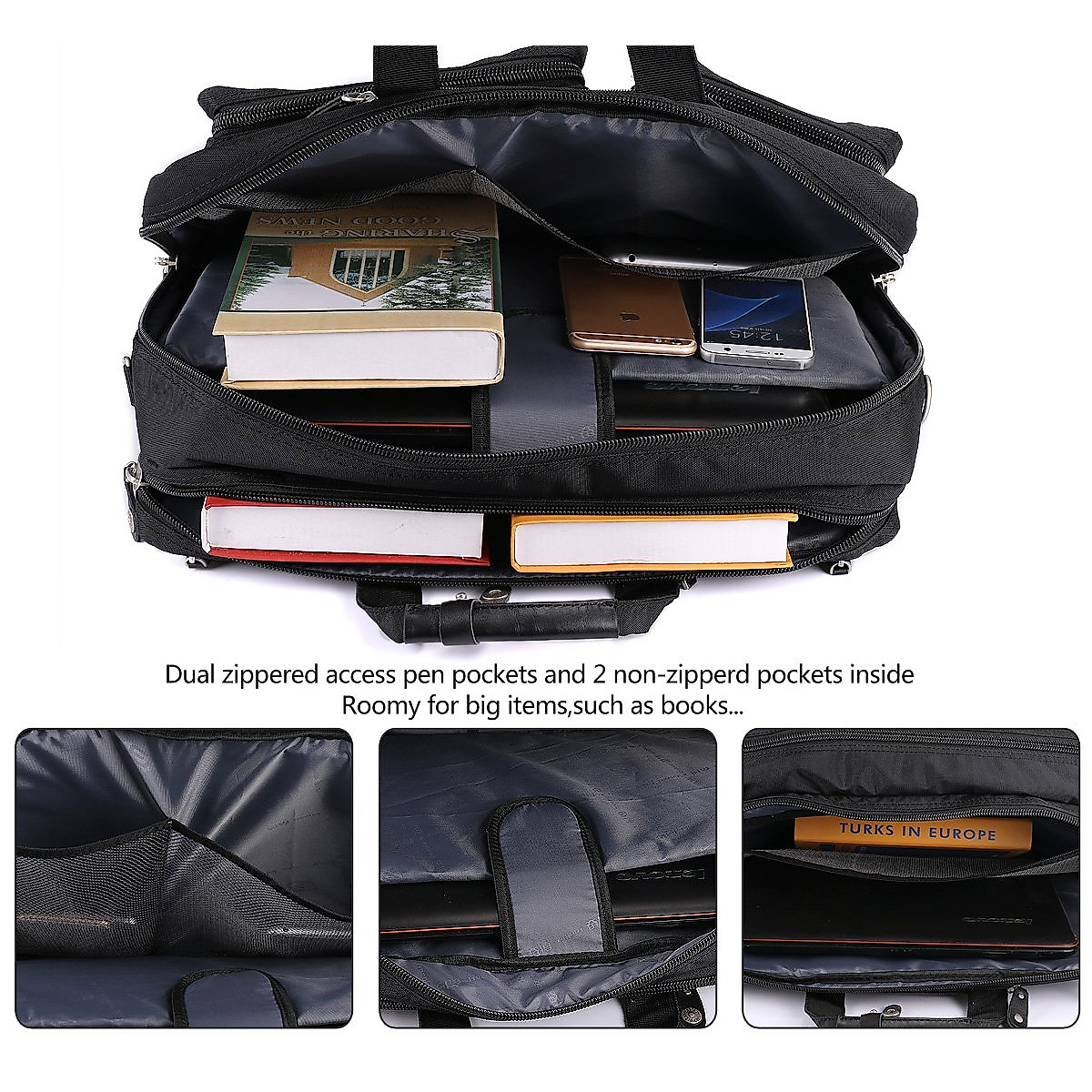 FreeBiz 18.4 Inch Laptop Briefcase Backpack Messenger Shoulder Bag 18 Inch Gaming Notebook Computer Case Handbag for Business Travel