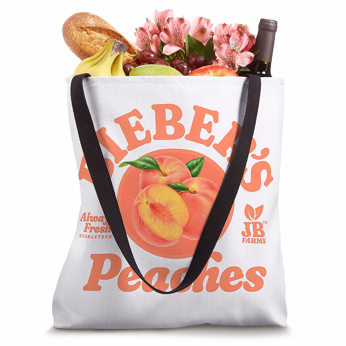 Official Justin Bieber Peaches White Tote Bag