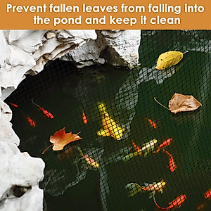 PACETAP Pond Netting Kit 20 x 30 Ft,Pond Netting for Leaves,Koi Pond Cover,Heavy Duty Koi Pond Netting,Pool Protective Cover Netting Protecting Koi Fish from Birds, Cats -Stakes Included