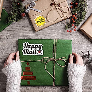 Muminglong Thank You Sticker, Small Business, 500 PCS (Happy Mail with)