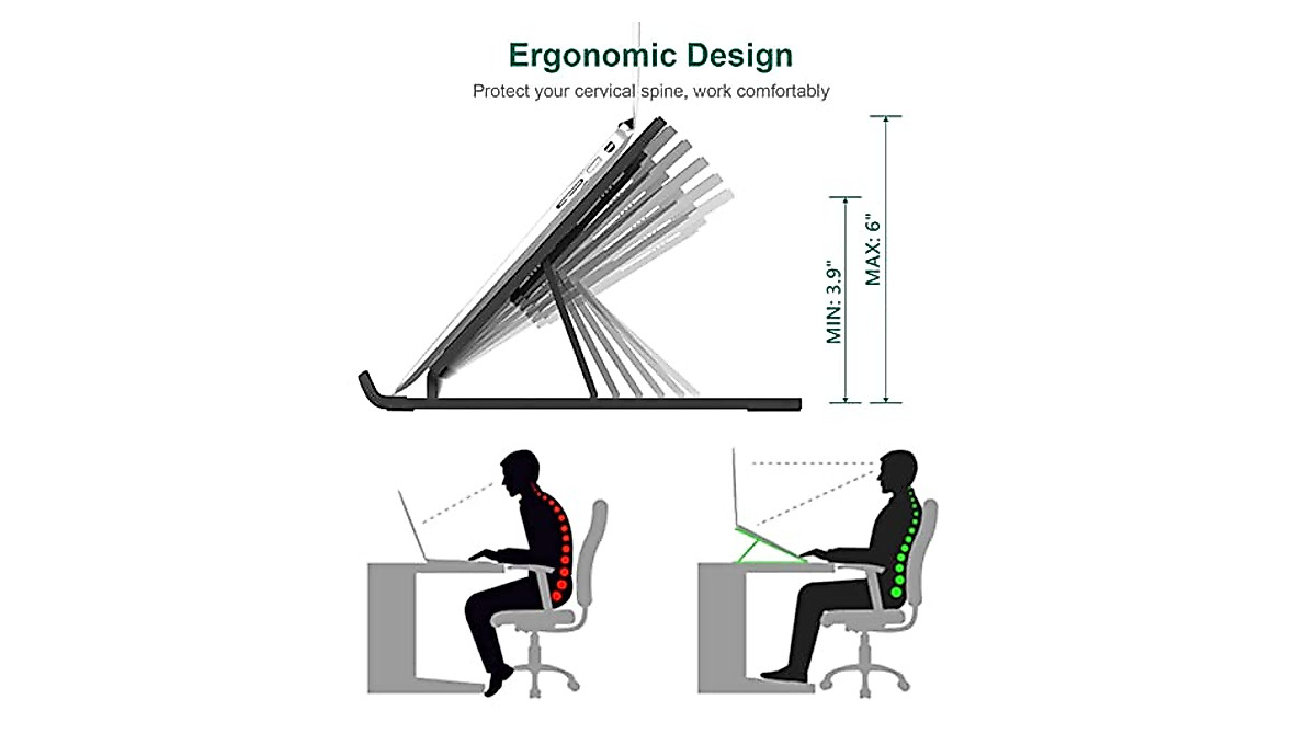 Harita Foldable Laptop Stand - Adjustable & Portable for Ergonomic Comfort