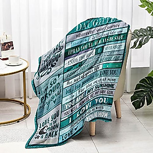 Jnufoju Gifts for Daughter - Daughter Gift from Mom - Mothers Day Daughter Gifts from Mother - Birthday Gifts for Daughter Adult - Daughter Birthday Gifts Ideas - Throw Blanket 60 x 50 inch