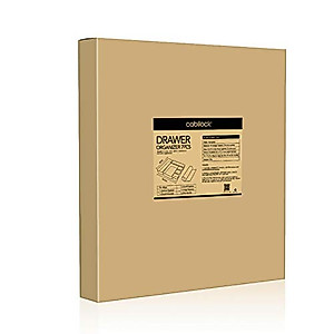 Cabilock Vanity and Desk Drawer Organizers with Shelf Liner(30 * 150mm),Vanity Drawer Organizer Makeup Containers Cabinet Organizers for Kitchen Office Bathroom 7 Pcs/Set