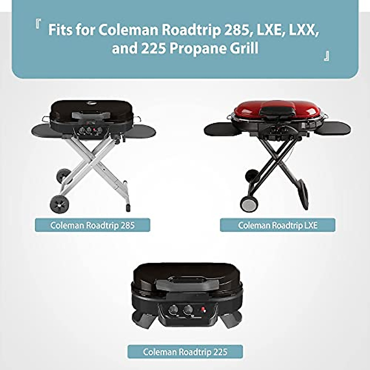 SHINESTAR Grill Cover and 5FT Propane Hose Adapter, Upgraded Set for Coleman Roadtrip 285, LXE, LXX, and 225 Propane Grill