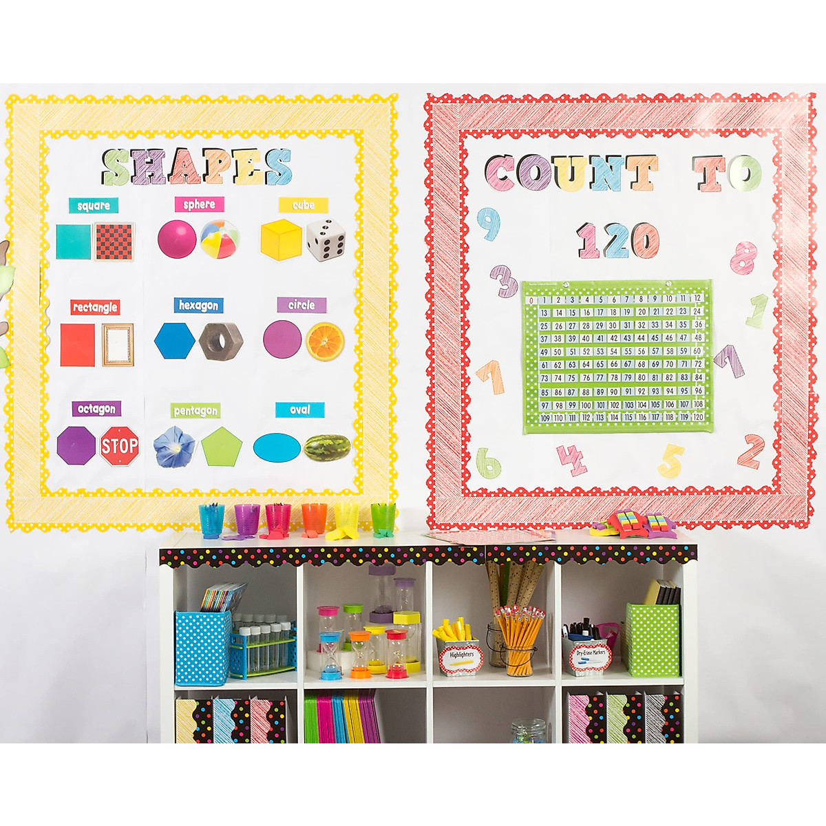 Teacher Created Resources Yellow Mini Polka Dots Border Trim, Yellow (4668)