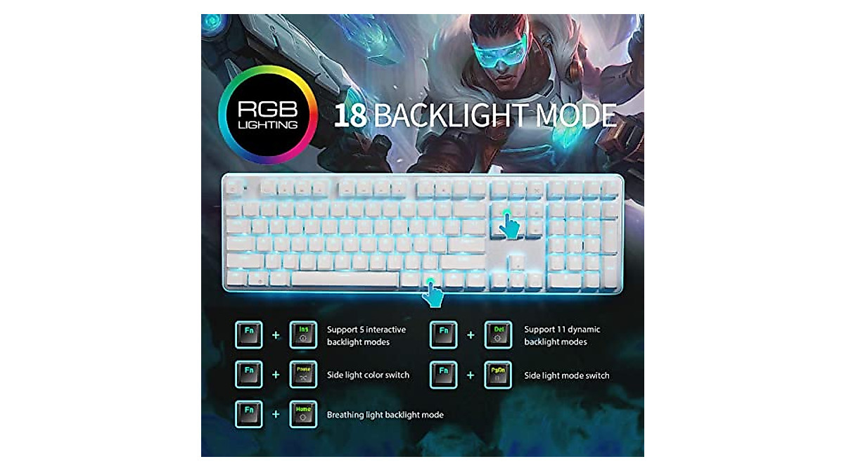 RK ROYAL KLUDGE RK918 RGB Mechanical Keyboard
