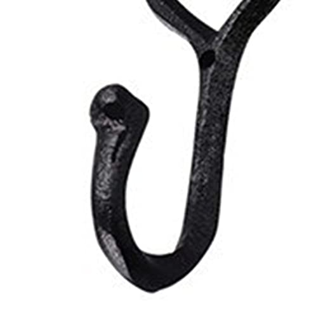 mogen886 Retro Black Wall Hook,Heart Shape Wrought Iron Decorative Duty Iron Hooks for Hanging Keys Towels Coat in Bathroom Kitchen Supplies Decorative Black