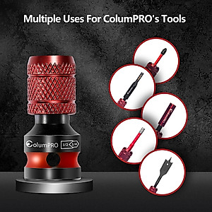 ColumPRO 2PCS Impact Wrench Adapters, 3/8” square Drive to 1/4” Hex Shank Converter, Quick Change Bit Holder Adapter for Impact Wrench, Ratchet Wrench