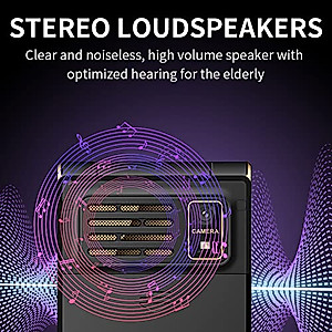 Dpofirs Senior Flip Cell Phone, GSM 2G Double Screen Unlocked Cellphone, Big Buttons, Large Screen, Loud Volume, LED Flashlight, Dual Standby Phone Gifts for Elderly Kids Minimalist (Tarnish Color)