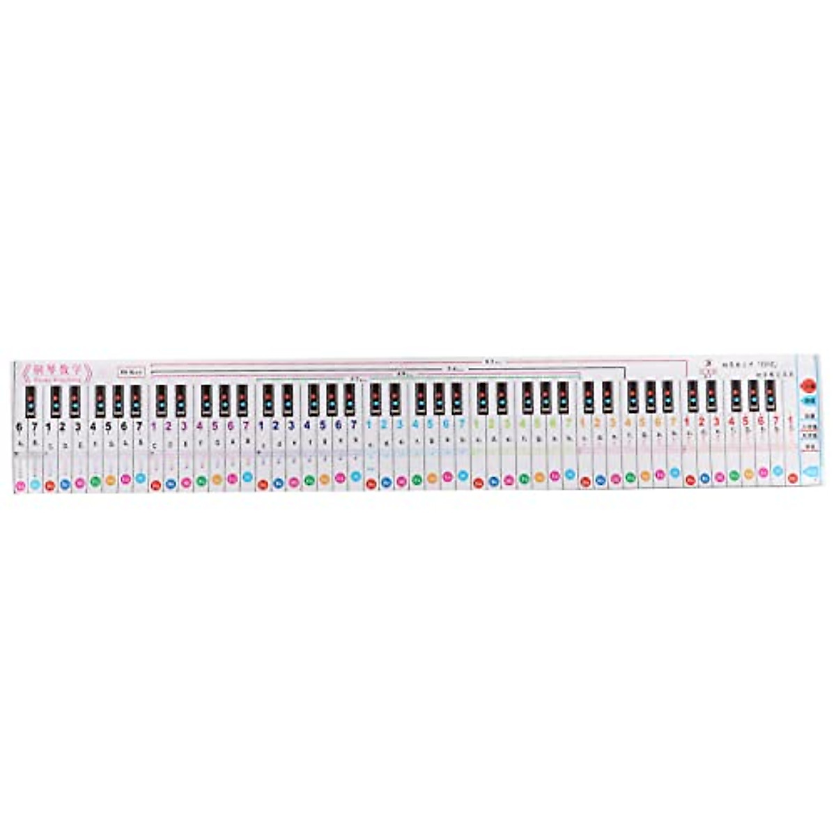 88 Key Piano Keyboard Note Chart Piano Keyboard Finger Simulation Practice Guide Use Complete Color Music Lesson Learning Aid Set Visual Tool for Beginners Finger Practice