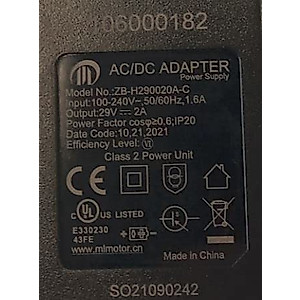 29V 2A Transformer Recliner & Lift Chair Power Adapter Model No: ZB-H290020A-C