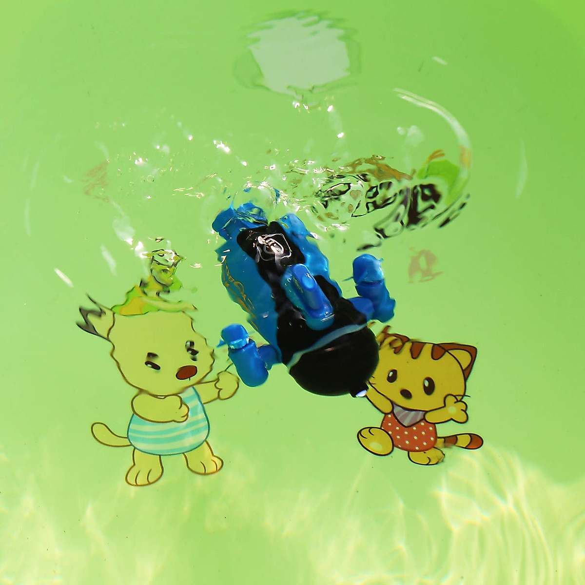 Tipmant Mini RC Submarines Toys Remote Control Boat Waterproof Diving Water Kids Gift (Blue)