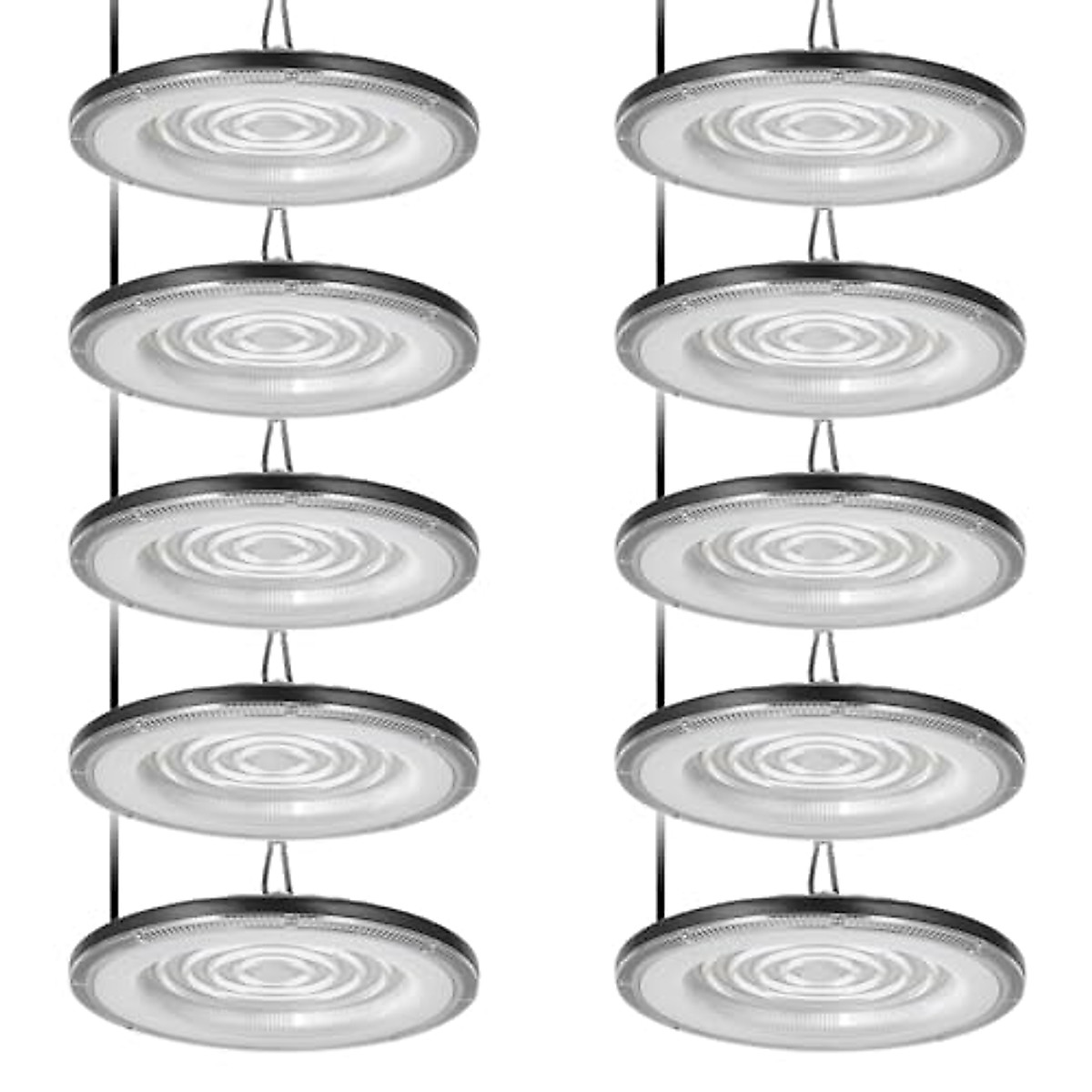 Sararoom 10Packs UFO LED High Bay Light, 200W 20000LM Workshop Lighting, 6500K Daylight White Industrial Lamp High Bay Light, IP66 Waterproof Commercial Bay Lighting for Factories,Garage,Warehouse