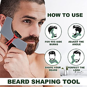 Beard Kit,Beard Growth Grooming Kit w/2 Pack Beard Oil & 2 Pack Beard Balm,Christmas Stocking Stuffers Gifts forfor Men Him Husband Dad Boyfriend,Shaving Kit w/Beard Wash Comb Brush (Sandalwood)