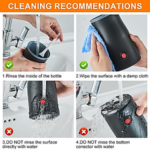 WIVIZL Electric Milk Frother, 4-in-1 Milk Frother and Steamer for Frothing and Heating Milk, 8.4oz/250ml Automatic Hot and Cold Foam Maker and Milk Warmer for Latte, Hot Chocolate, Black