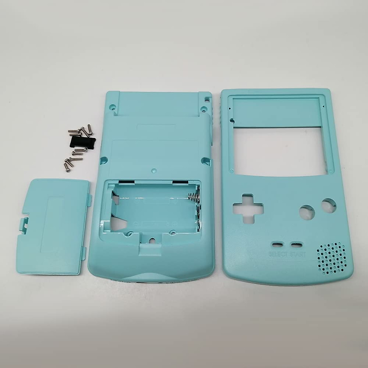Cowhilan Replacement IPS Full Housing Shell Case + Screwdrivers Compatible with Gameboy Color GBC IPS Highlight Screen Console, Blue