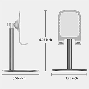 Uniwit Aluminium Alloy Angle Adjustable Desktop Cellphone Holder,Case Friendly,Fully Protect Cellphone,Sturdy and Durable Phone Stand Compatible for All iphone Series and Other 4-7.9 inches cellphones