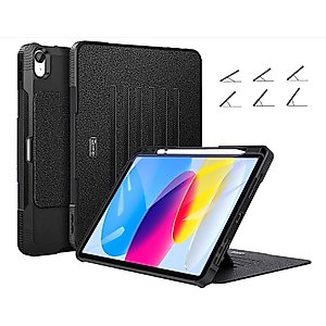 ZtotopCases for New iPad 10th Generation Case 10.9 Inch 2022, [6 Magnetic Stand + Pencil Holder + Auto Wake/Sleep] Full Body Protective Cover Case for iPad 10.9" 10th Gen, Black