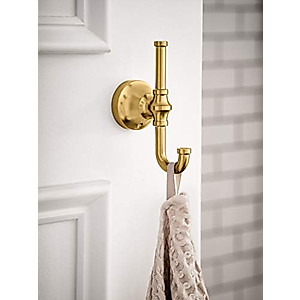 Moen YB0503BG Colinet Traditional Double Robe Hook, Brushed Gold
