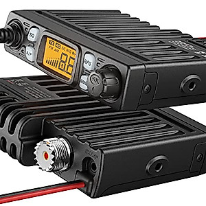Radioddity CB-27 Pro 40-Channel Mini Mobile CB Radio with AM/FM Instant Emergency Channel 9/19, 4W Power Output, VOX, RF Gain, and Handheld Mic