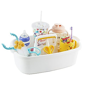 Whalegend Cleaning Caddy,Plastic Portable Shower Caddy Basket Storage Organizer with Handle，Plastic Tool Storage Cleaning Supply Caddy，for Bathroom Vanity, Dorm Shelf & Cabinet，White