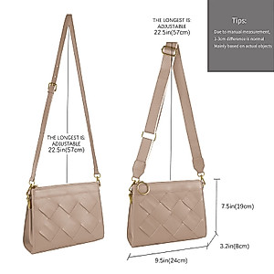 LMKIDS Purses for Women Soft PU Leather Shoulder Bag Ladies Crossbody Purse Pocketbooks for Women (Apricot)