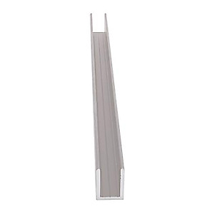 CRL Satin Nickel Frameless Shower Door Aluminum Deep U-Channel for 3/8" Thick Glass - 95 in long