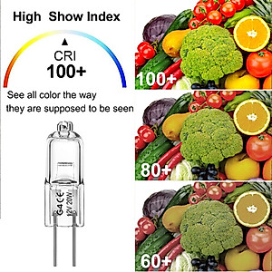 WeshLMPO G4 Bulb,12V 20W Halogen Light Bulbs 2 Pin,G4 Light Bulbs Replacement for Under Cabinet Puck Light,Chandeliers, Accent Lights, Track Lighting (12 Pack)