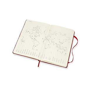 Moleskine Classic 12 Month 2022 Weekly Planner, Hard Cover, Large (5" x 8.25"), Scarlet Red