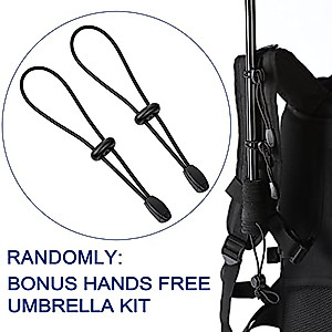 G4Free 46 Inch Large Hiking Umbrella Ultralight UV Silver Reflective Full-size Trekking Backpacking Umbrella (Silver/Black)