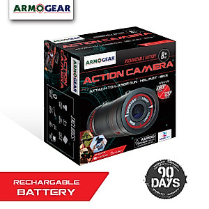 ArmoGear Kids Action Camera with Video Recording – Action Camera Mount on Bike, Helmet, or Laser Gun – Great Sports Accessory for Kids