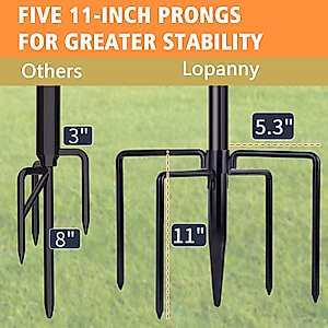 LOPANNY String Light Poles, Sturdy Outdoor Light Pole for Hanging String Lights, Deck Lighting Stand for Party