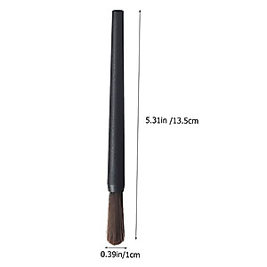 SECFOU Coffee Powder Brush Espresso Concentrate Espresso Tools Espresso Powder Brush Coffee Brush Coffee Machine Cleaning Brush Espresso Machine Bristle Hair Brush Tea Scoop Black Plastic