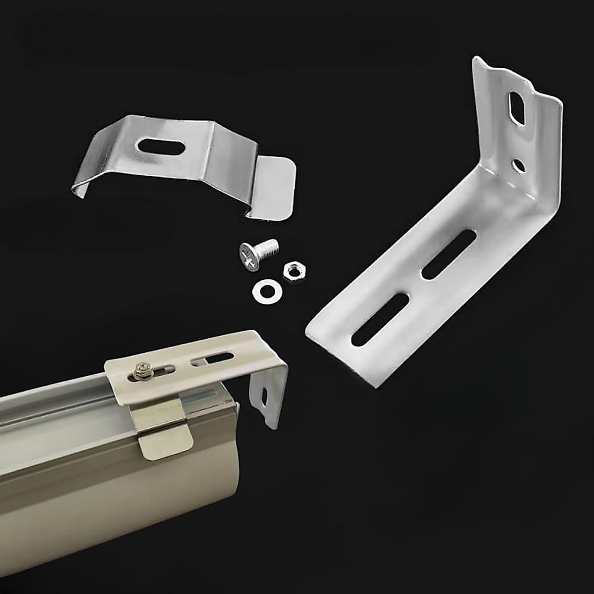 L Bracket 4pcs Vertical Blind Bracket Clips for Vertical Blinds with Headrail Width 1-1/2"(38mm) Bracket Clips Outside Mounting