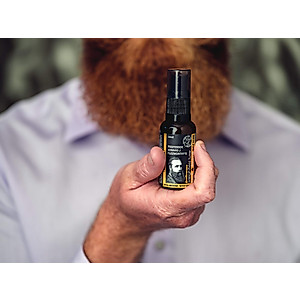 Professor Fuzzworthy's Gentlemans Face & Beard Oil Serum | Best for Normal - Curly - Dry Hair & Sensitive Skin | Natural Organic Men's Grooming - Fragrance Sulfate Paraben Free