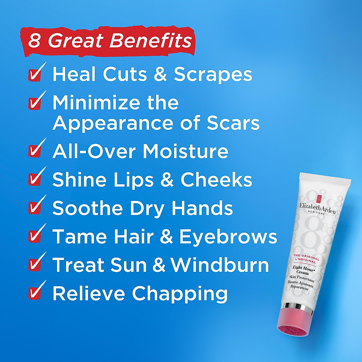 Elizabeth Arden Eight Hour Cream Skin Protectant, All-in-One Beauty Balm, Full Body Moisturizer that Hydrates, Smooths, Protects and Soothes, Lightly Scented, 1.7 Fl Oz, 1.7 oz.