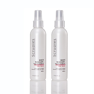 Scruples Quick Recovery Leave In Conditioner - Detangling Spray & Heat Protectant to Condition + Protect Hair - Damaged Hair Repair, 6 oz (Pack of 2)