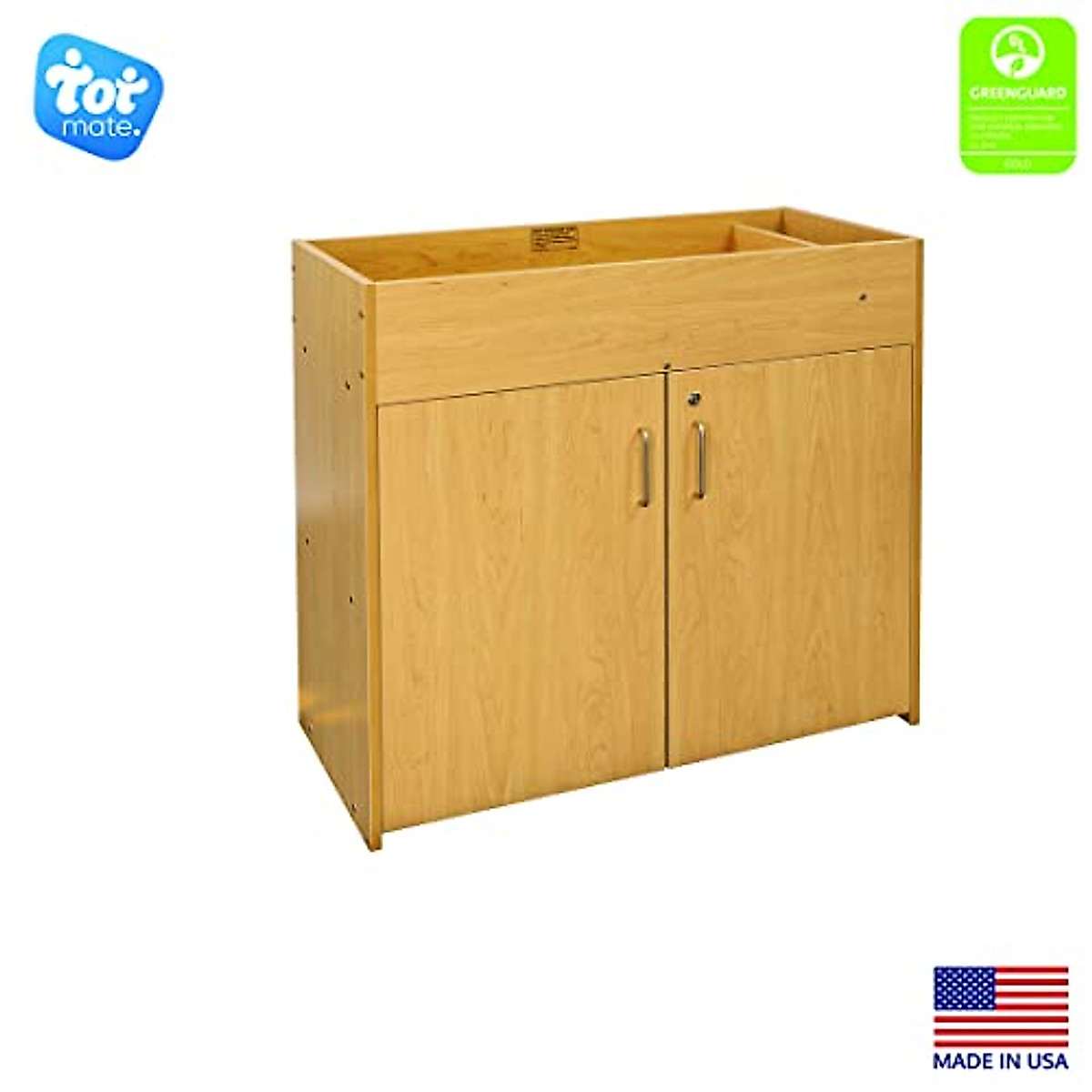 Tot Mate 41-1/2" Wide Daycare Infant Changing Table - Maple