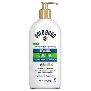 Gold Bond Healing Sensitive Daily Body & Face Lotion for Dry, Sensitive Skin, 13 oz.